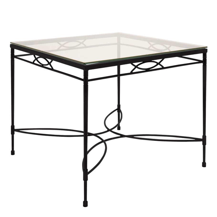 AMALFI GLASS TOP DINING TABLE SQUARE 91 - JANUS et Cie