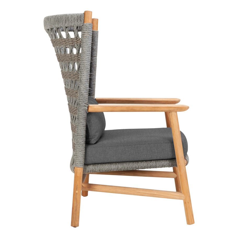 ANATRA TEAK HIGH BACK LOUNGE CHAIR - JANUS et Cie