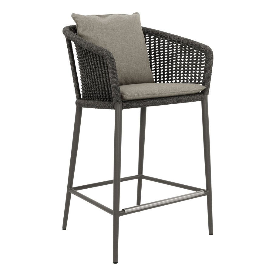 KNOT COUNTER STOOL WITH ARMS - JANUS et Cie