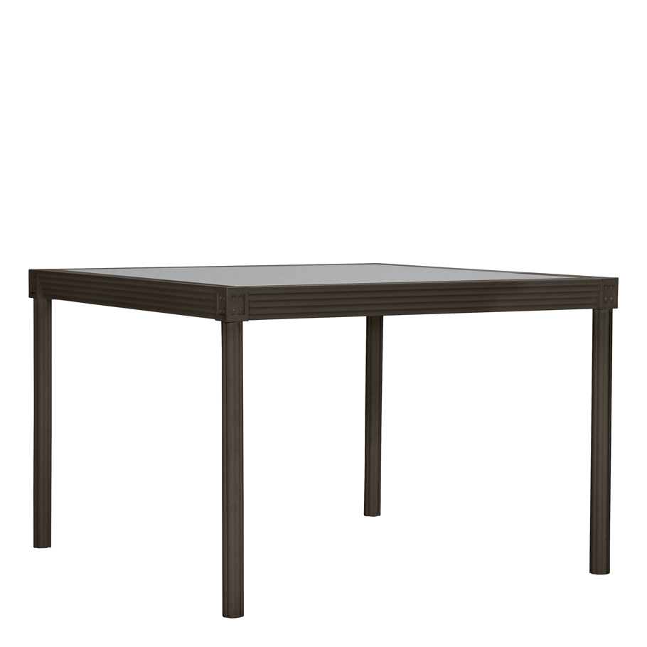 QUADRATL GLASS TOP DINING TABLE SQUARE 110 - JANUS et Cie