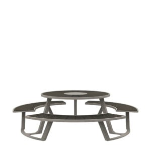 RALLY DINING TABLE 3 BENCH ROUND 256 - JANUS et Cie